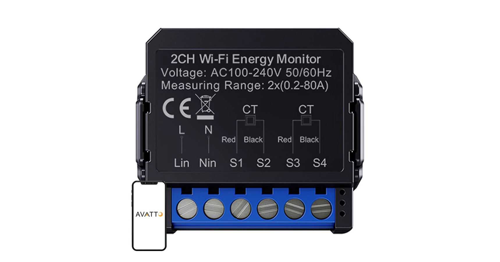Avatto WiFi WPM16-2 intelligens kétirányú energia-mérő vásárlás - BOXon