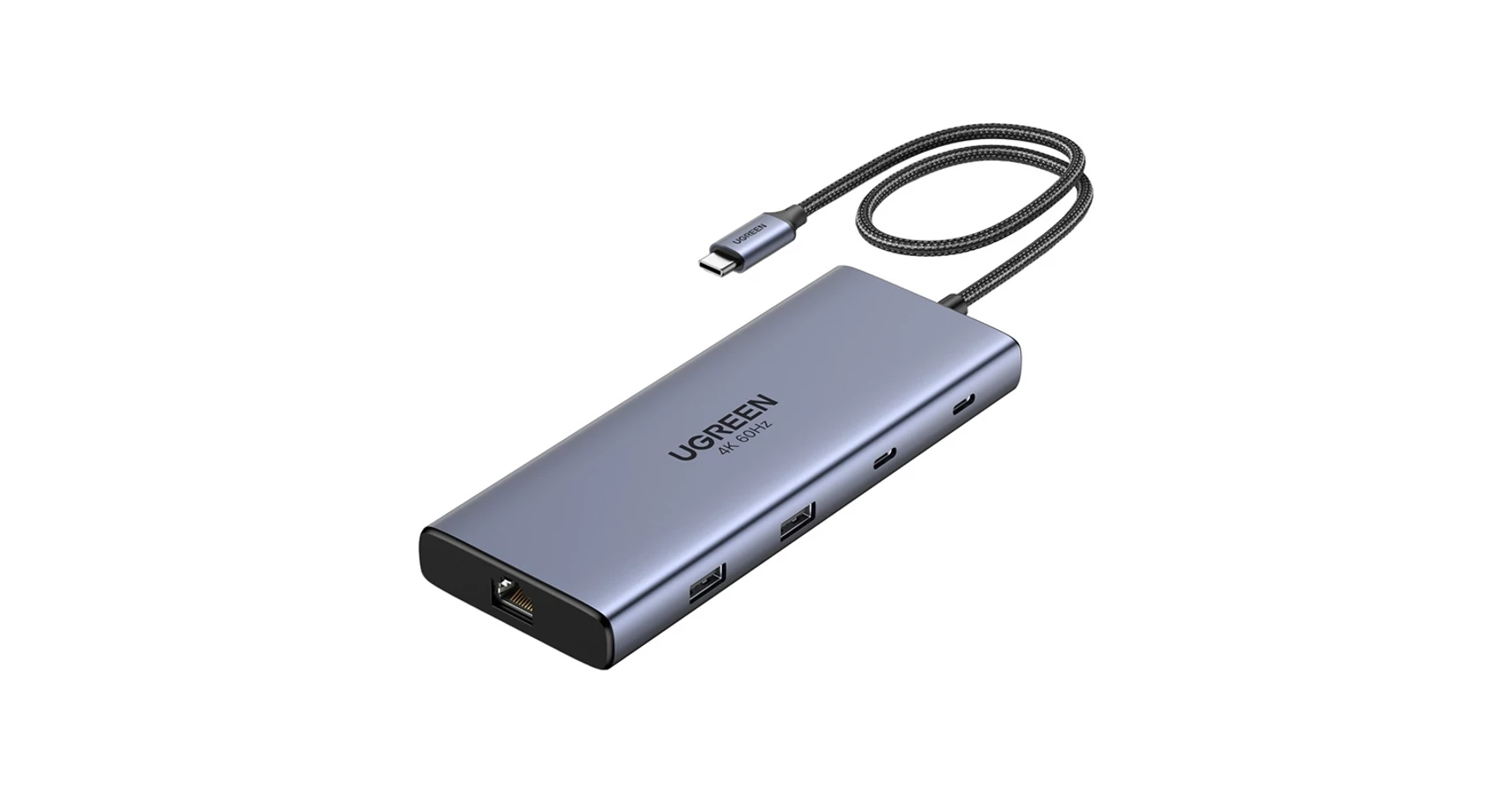 UGREEN CM639 10 az 1-ben USB-C adapter/hub, 2x HDMI, 2x USB, RJ45, SD ...